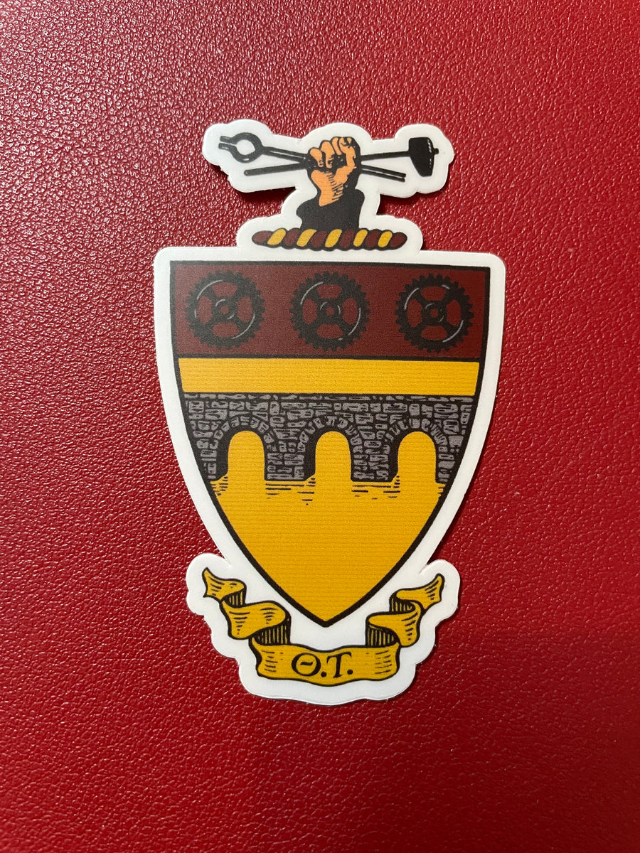 Coat of Arms Vinyl Sticker – Theta Tau Online Store